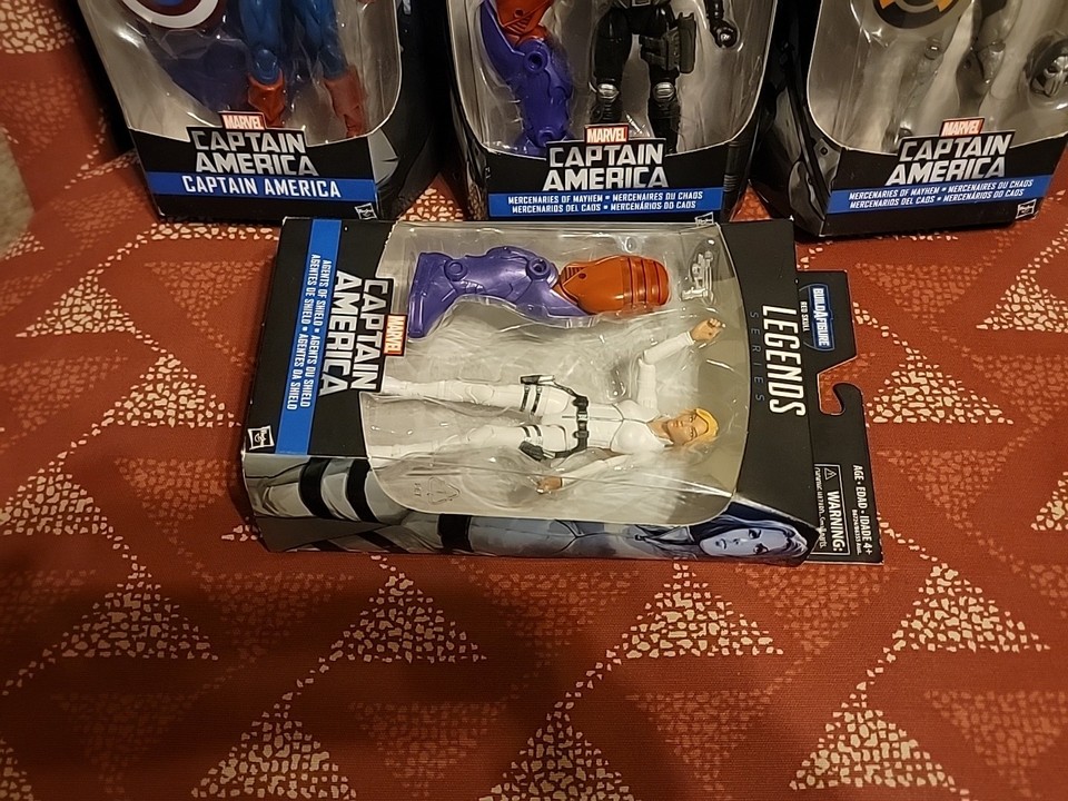 Marvel Legends Captain America RED SKULL BAF Complete Set of 7 NEW IN ...