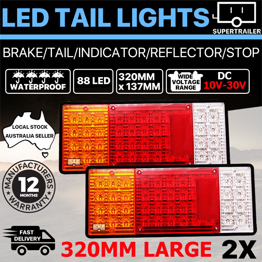 2X 88 LED Tail Lights Trailer Ute Caravan Truck Stop Indicator rear ...