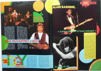 PAUL McCARTNEY_ALAIN BASHUNG = 2 PAGES 1989 French CLIPPING_COUPURE DE ...