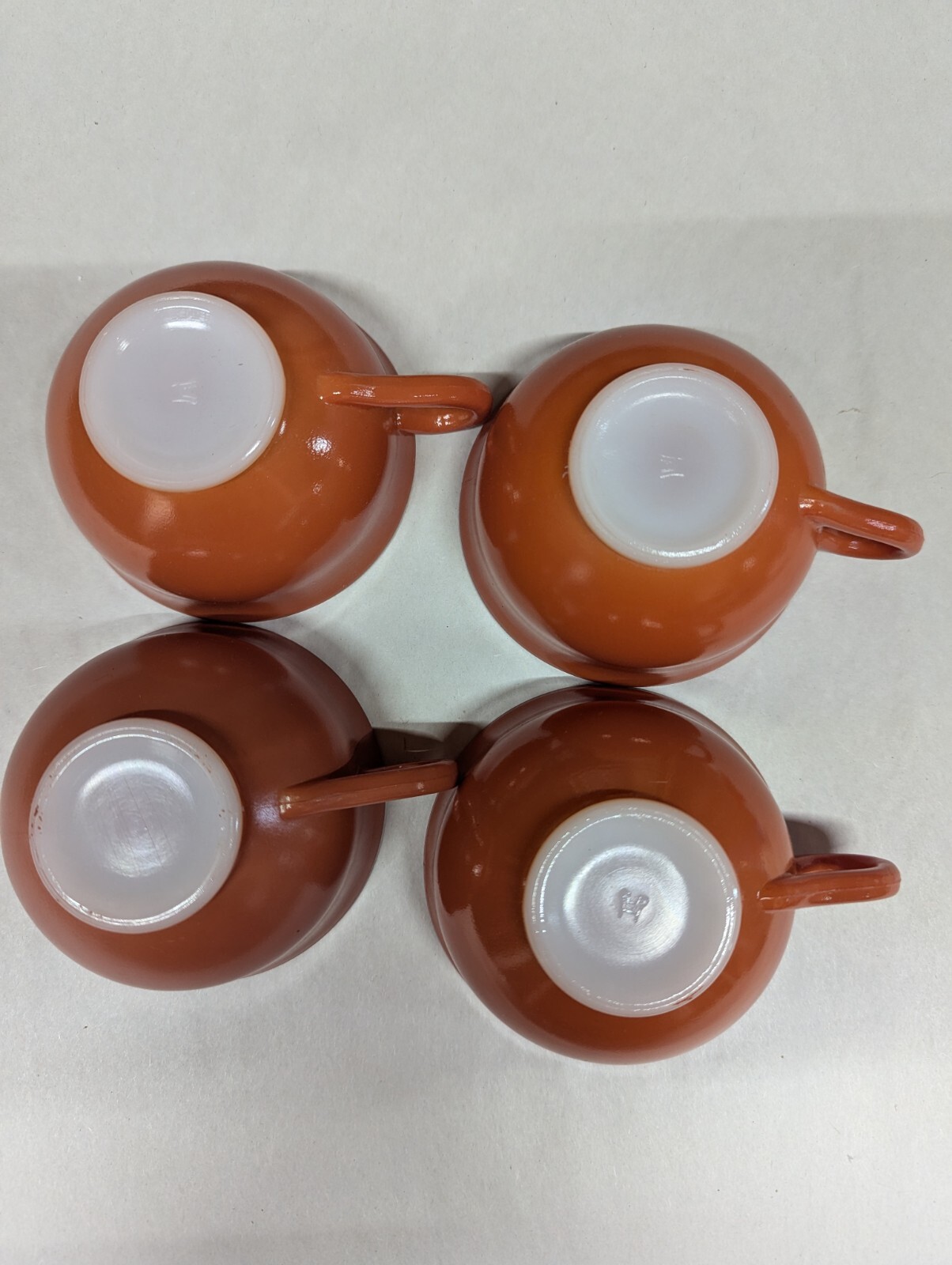 Hazel Atlas Butterscotch Glass Cup and Saucer Set of 4 | eBay