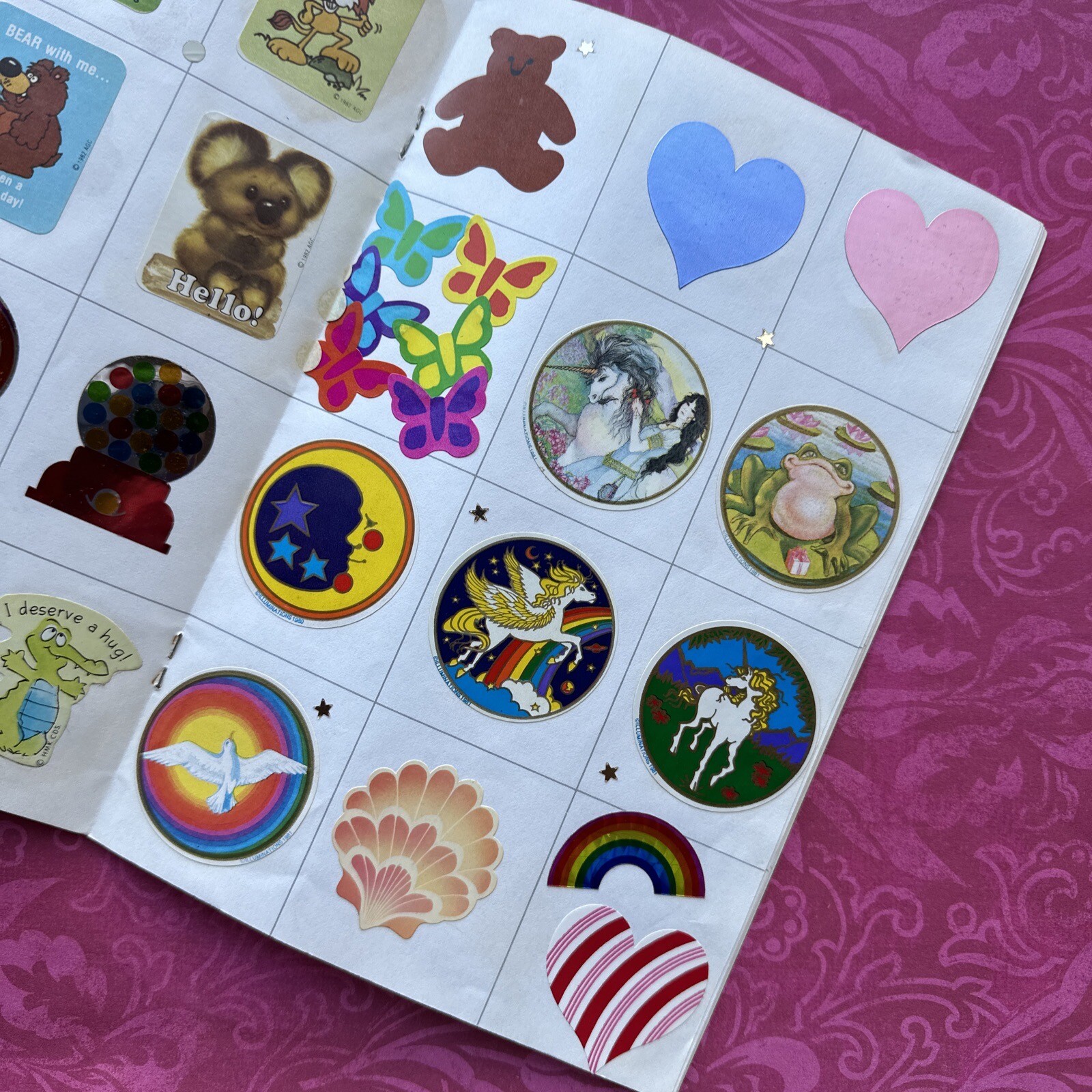 Vintage 80s Drawing Board Greeting Cards Perk - Ups Sticker Album Book ...