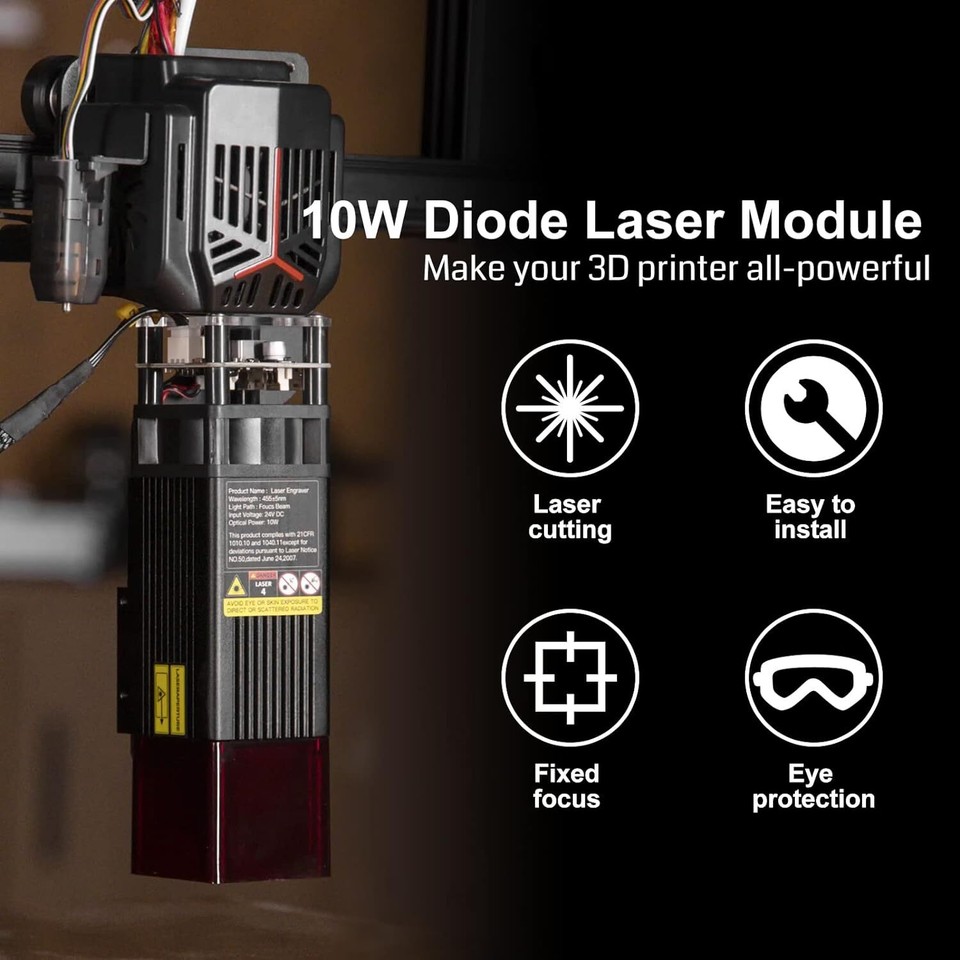 Creality 1.6W 10W Falcon Laser Engraver Module Kit for Ender-3/Neo/V2 ...
