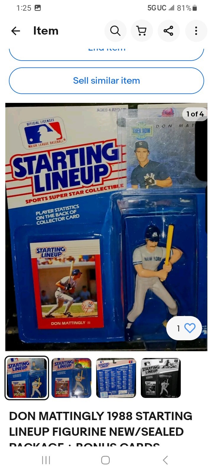 1987 TOPPS #606 DON MATTINGLY DOUBLE MUSTACHE ERROR CARD G-VG/ S.L ...