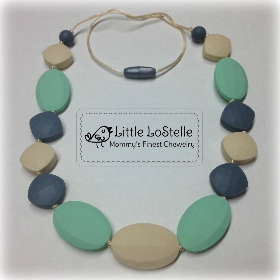 Teething Necklace Nursing Jewelry Silicone Baby Teether Bracelet Baby ...