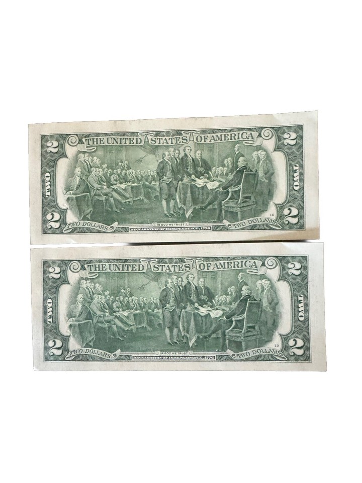 $2 Two Dollar Bills With 2s And 4s In Serial Number (2) 2017A L San ...