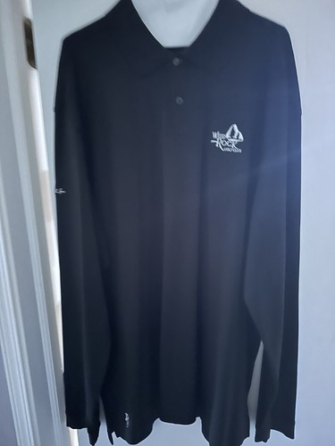 Men’s Ashworth Classic Black Golf Polo 2XL Long Sleeve Wind Rock Golf ...