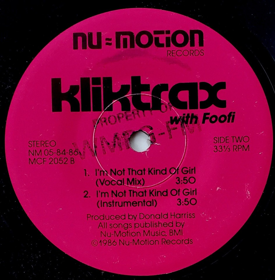 Kliktrax with Foofi 45 I'm Not That Kind of Girl - Private Synth Boogie ...