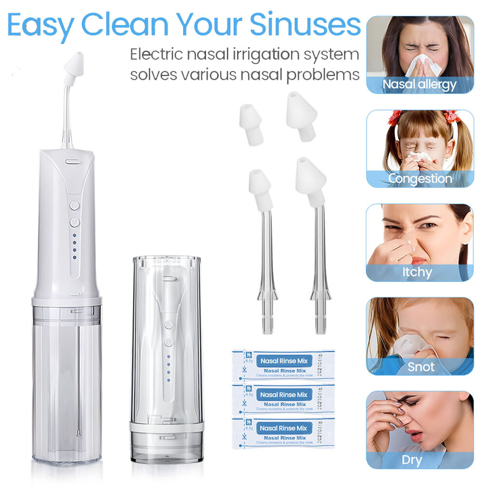 Electric Sinus Cleaner Machine with 4 Modes for Nasal Rinse & Sinus ...
