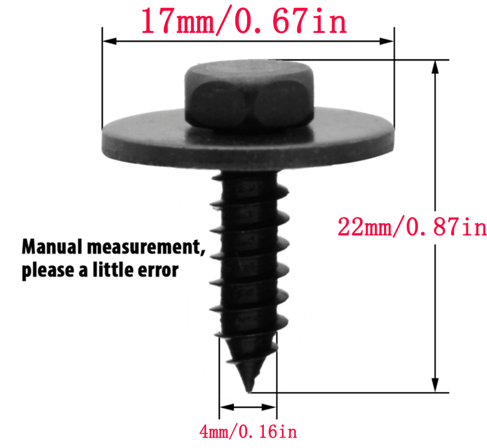 50 PCS Car Body Fender Metal Screws Bumper Moulding Retainer Clips ...