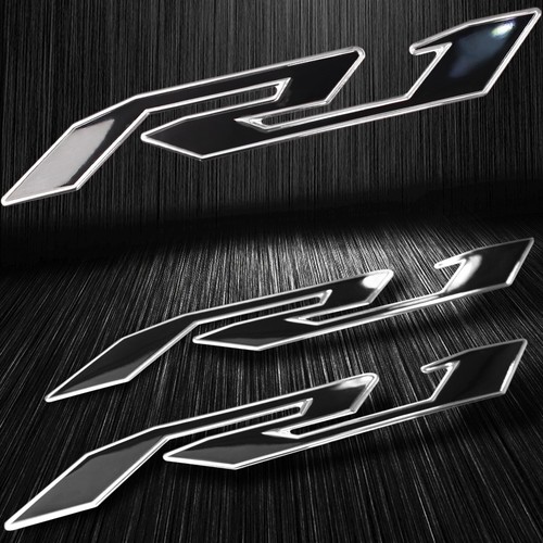 5.75" 3D Vinyl Emblem Fender Fairing Logo Sticker YZF-R1/R1S Black ...
