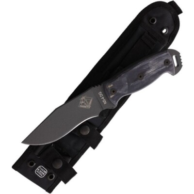 Ranger Knives 2nd Fixed Knife 5.5" Coated Carbon Steel Full Blade Wood ...