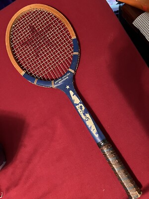 VINTAGE SPAULDING WOODEN TENNIS RAQUET PANCHO GONZALES MONOGRAM | eBay