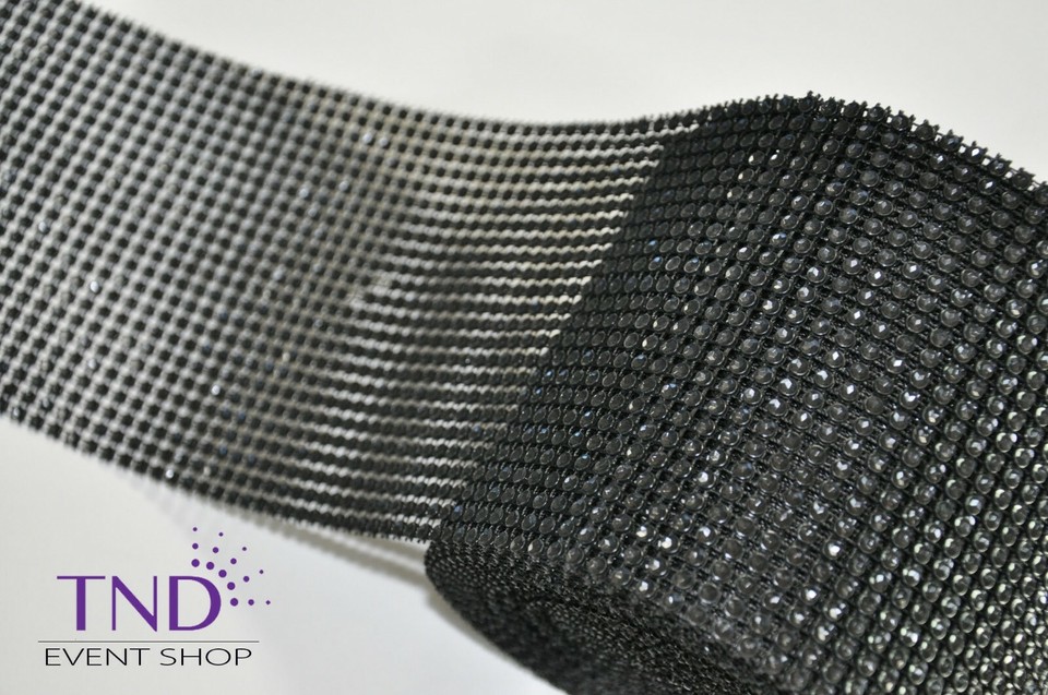 4.75"x 1 YD/3 YDS DIAMOND MESH WRAP ROLL CRYSTAL RHINESTONE SPARKLE ...