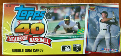 TOPPS 40 YEARS OF BASEBALL MAJOR LEAGUE BASEBALL BUBBLE GUM CARDS 1991 ...