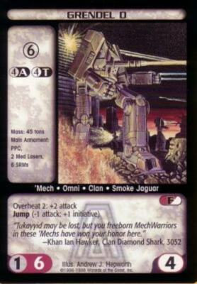 Battletech CCG: Grendel D [Ungraded] from set Arsenal WOTC Wizards of ...
