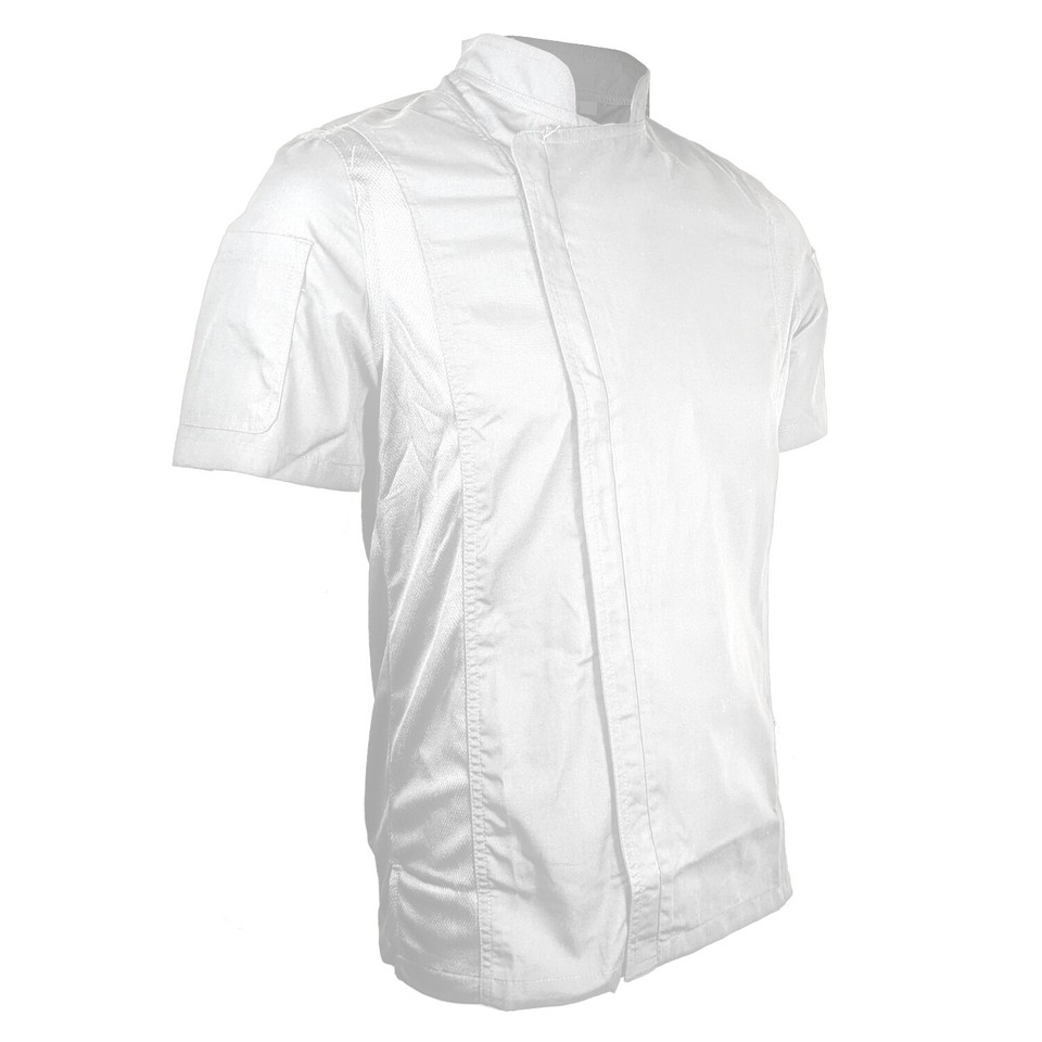 ChefsCloset Men's Short Sleeve "William" Zipper Closure Chef Coat | eBay