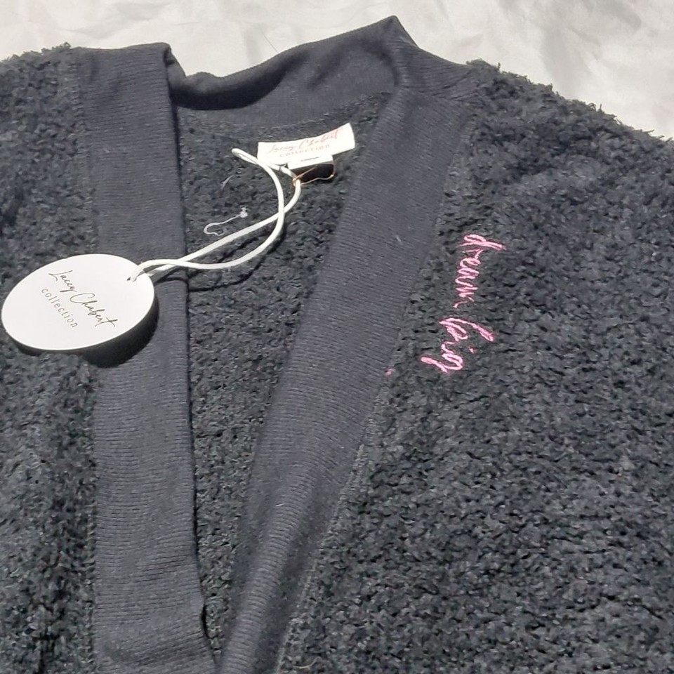 Women's Lacey Chabert Collection Black Cardigan XS with Pink Embroidery ...