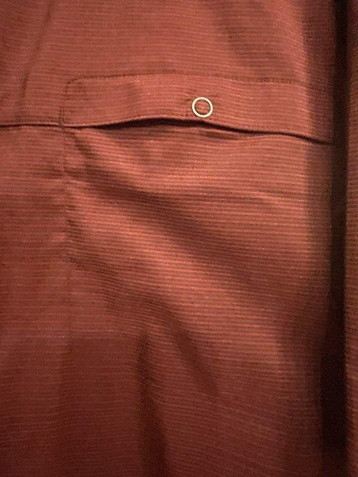 Swiss Tech Men’s Shirt 3XL Snap Up Burgundy Black Grey Collar Poly ...