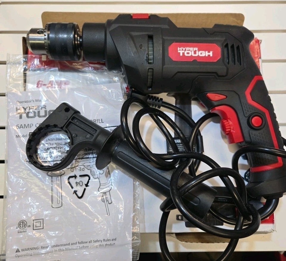 Hyper Tough 6-Amp 1/2-inch Corded Hammer Drill, Missing Key For Chuck ...