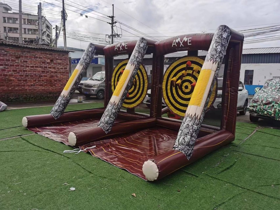 Inflatable Axe Throwing Game Double Player With Floor Mat For Sport ...