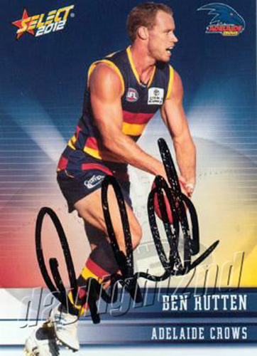 Signed 2012 ADELAIDE CROWS AFL Card BEN RUTTEN | eBay