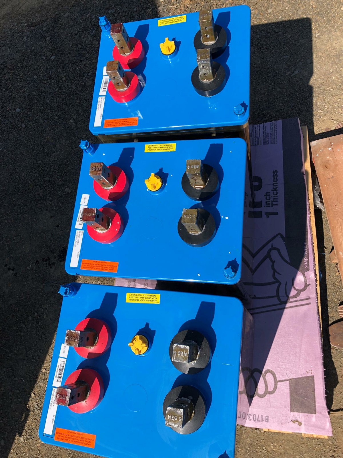 3x Lot PowerSafe G GU-19 1960 Amp HR 2V 2 Volt 1 Cell Battery Batteries ...