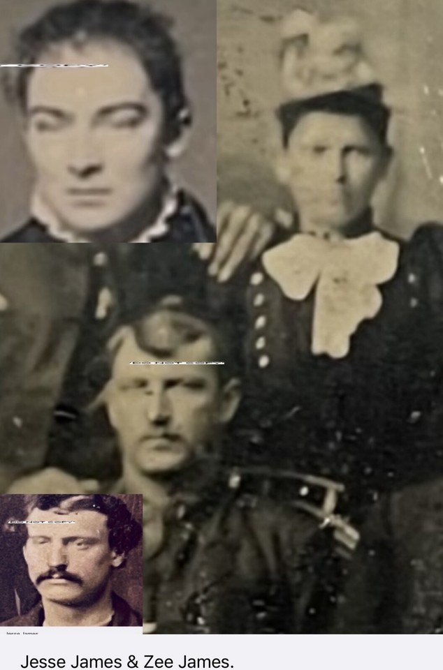 Jesse James, Frank James, Cole Younger & Bob Younger Tintype Real Big ...