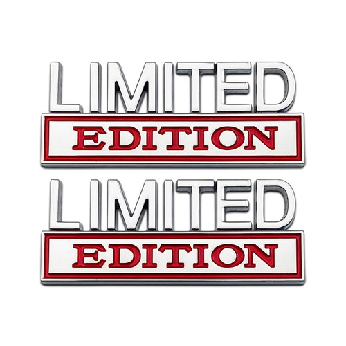 2x Red Metal Limited Edition Logo Emblem Chrome Letter Sport SUV Badge ...
