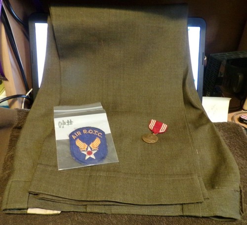 WWII Lot: WW2 Air ROTC Patch, WWII Army Good Conduct Medal and Army ...