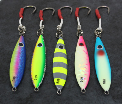 Lead Jig X5, 60g, Knife, Leaf, Butterfly, Jigs, Snapper, kingfish Tuna ...