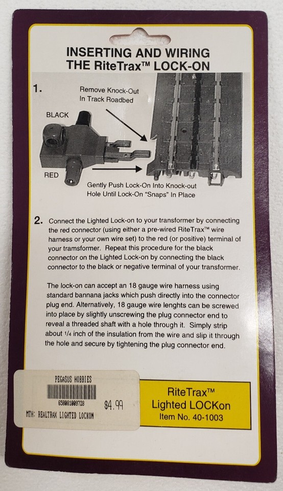 MTH Rail King Illuminated Lock-On 40-1003 | eBay