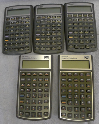 Lot of 5 HP Hewlett Packard 10b II Financial Calculators -ALL NON ...