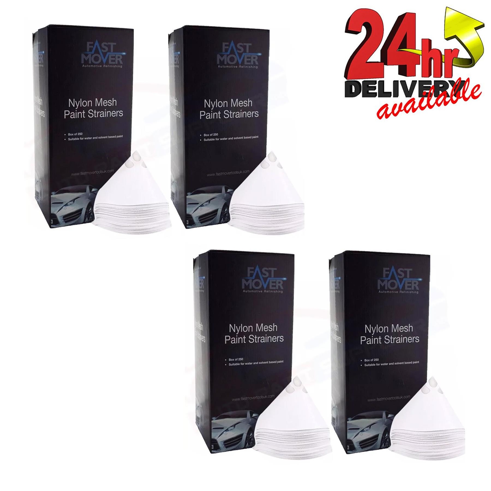 4 X Fast Mover FMT5190 190 micron Paper Paint Strainers Nylon Filter ...