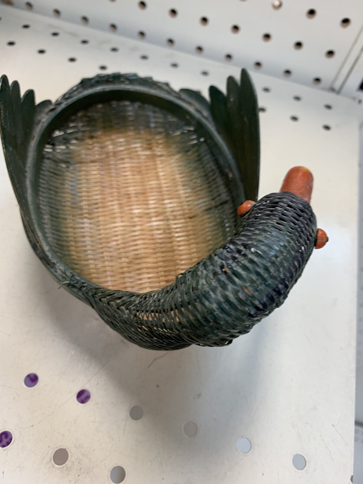 Vintage Ben Rickert Small Nesting Swan Basket ZHEJIANG Handicrafts RARE ...