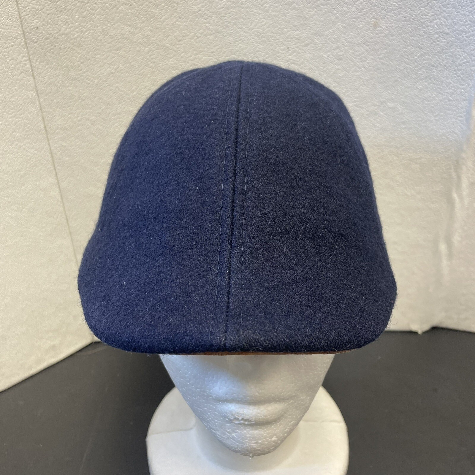 Boston Scally Company S Newsboy Cap Hat Navy Leather Flat Driving Irish ...