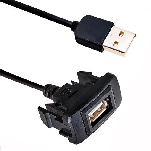 2Pcs Male to Female USB Port 34*23mm Square Car Dash Port for Toyota ...
