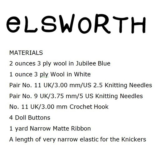 Marve & Elsworth Knitting Pattern Boy Girl 12" Vintage Sets in Jubilee ...