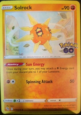 Solrock 039/078 Pokémon GO Regular | eBay