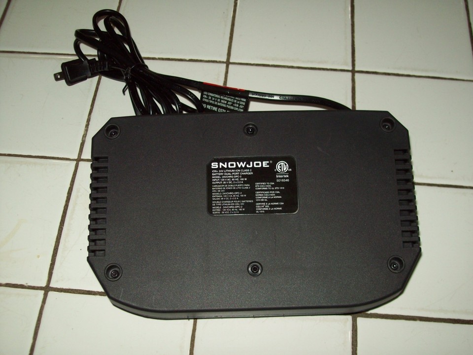 Snow Joe + Sun Joe 24VCHRG-DPC-2 Dual Port Rapid Charger For iON24V ...
