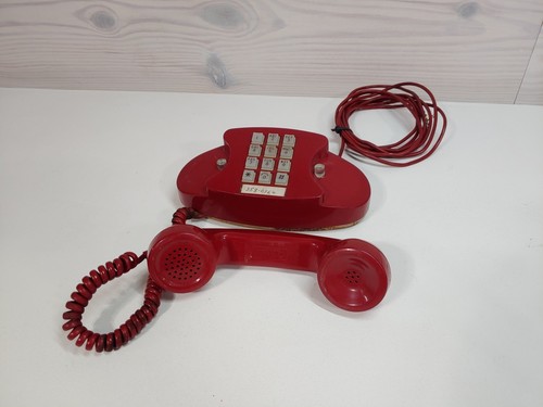 Western Electric Red Princess Phone Push Button Touch-Tone - Untested ...