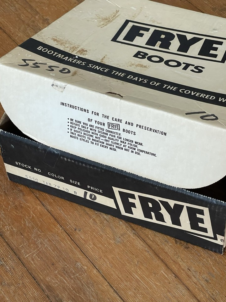 Vintage Frye 10D made USA square toe side zip boots 2" heel Model 5550 ...