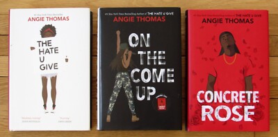 Lot 3 ANGIE THOMAS Books Hate U Give, On the Come Up, Concrete Rose ...