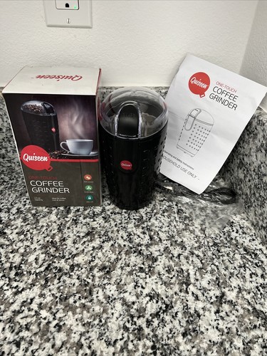 NWB Quiseen One-Touch Electric Coffee Grinder, 2.5 oz Grinds Coffee ...