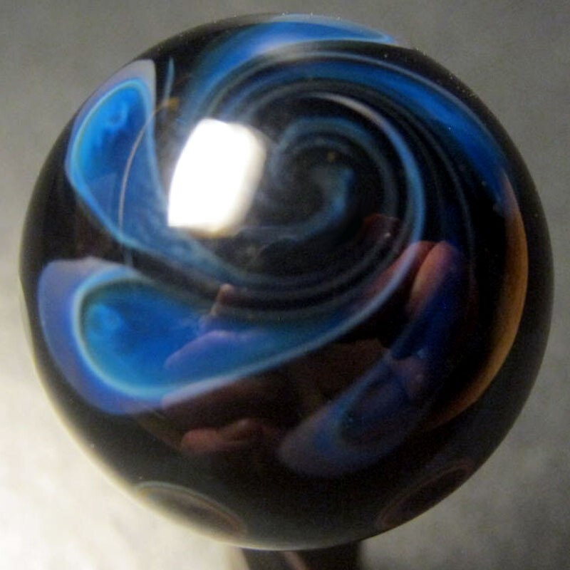 Glass Marble - .86" handmade contemporary art lampwork decor sculpture ...