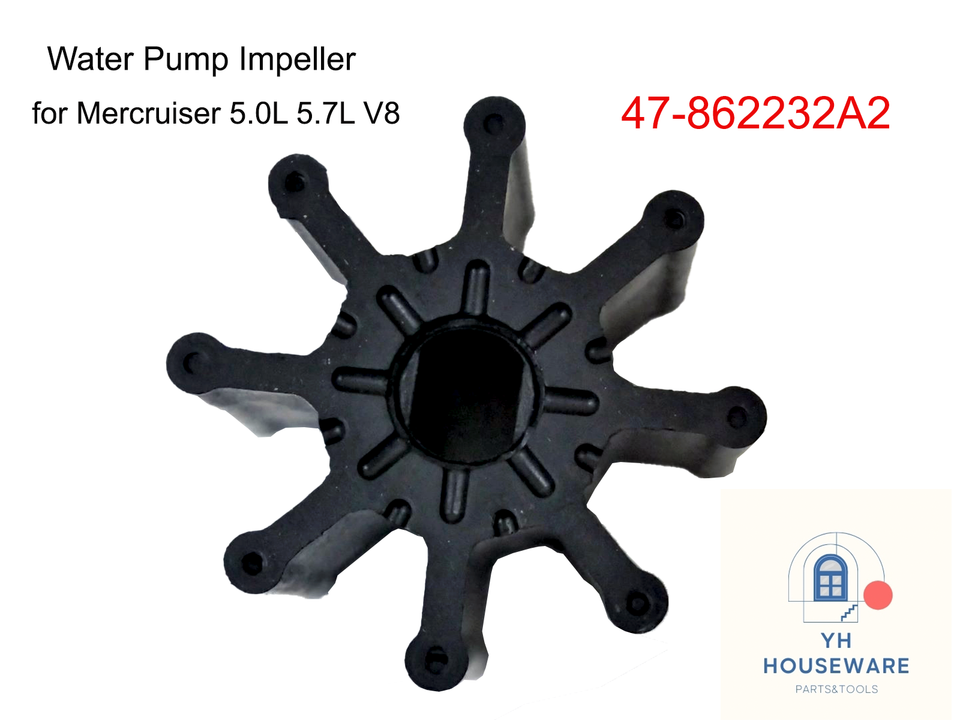 47-862232A2 Water Pump Impeller for Mercruiser 5.0L 5.7L V8 Engine ...