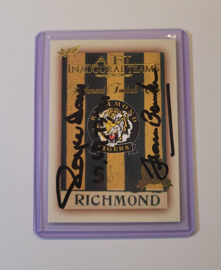 RICHMOND TIGERS - ROYCE HART & FRANCIS BOURKE SIGNED 2003 HALL OF FAME ...