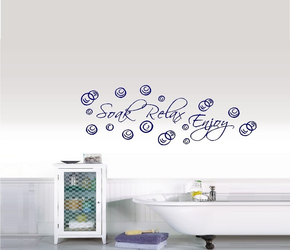 Soak Relax Enjoy - Bath, Words & Phrases, Wall Decals | eBay