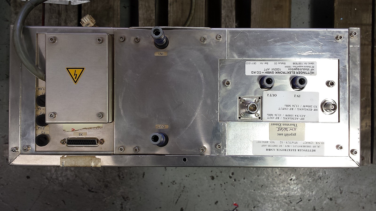 HUTTINGER ELEKTRONIK RF DRIVER -AMP IDENT.-NR.: 1597838 | eBay