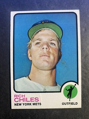 1973 Topps Baseball Rich Chiles New York Mets High Numbered Card #617 ...