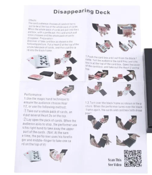 Magic Trick Vanishing Deck Gimmick Disappearing and Appearing Card ...